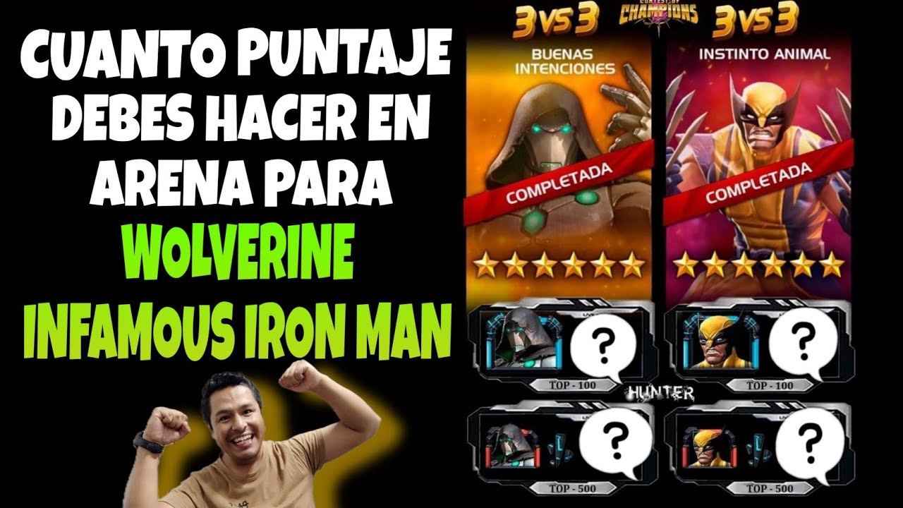 CUANTO PUNTAJE DEBES HACER X WOLVERINE E INFAMOUS IRON MAN DE 6 ⭐ EN LA ...