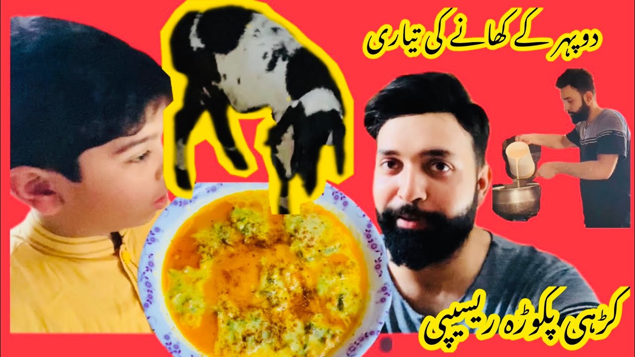 Karhii pakora receipe/ irtaza ko bukhar ho gya/goat ko khana khilaya 🐑 ...