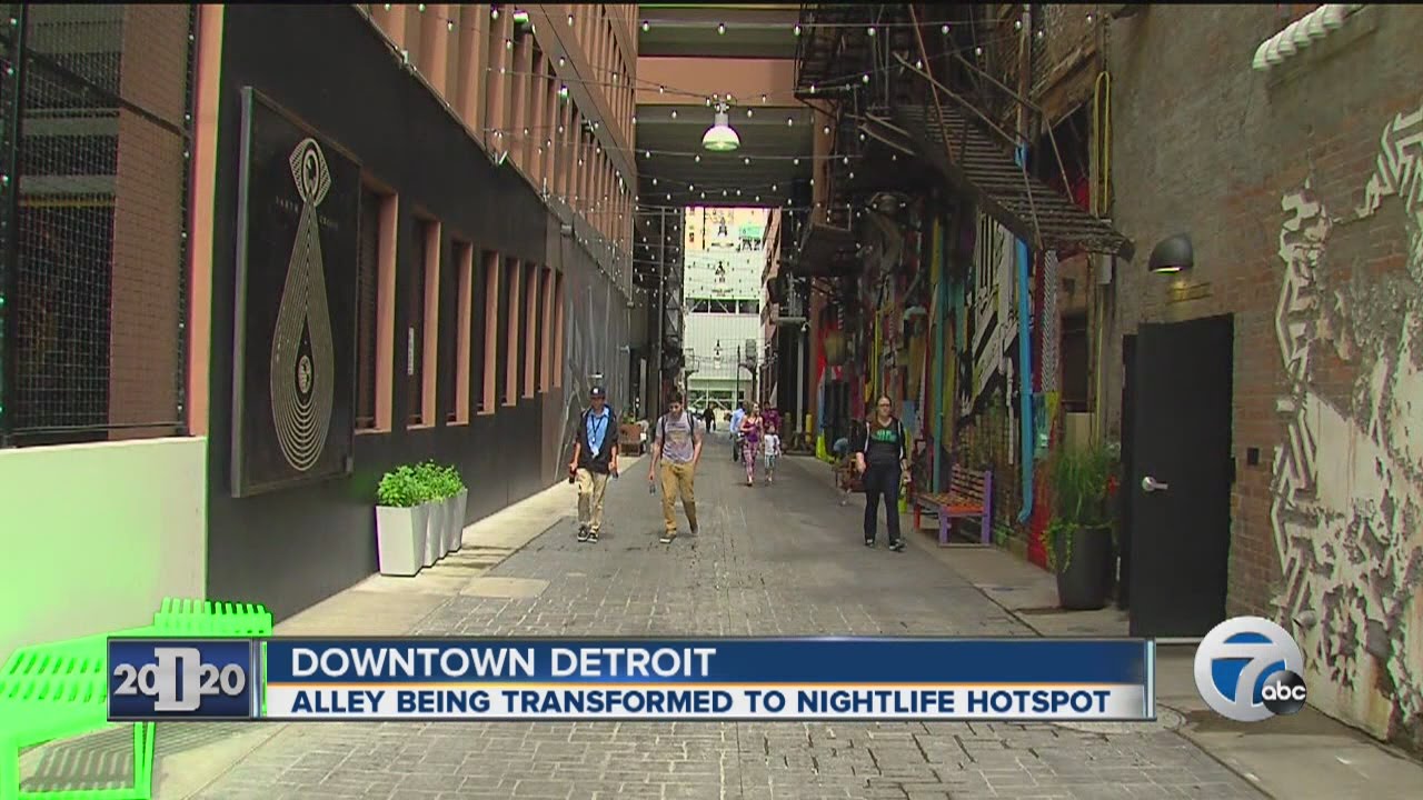 Detroit alley being transformed - YouTube