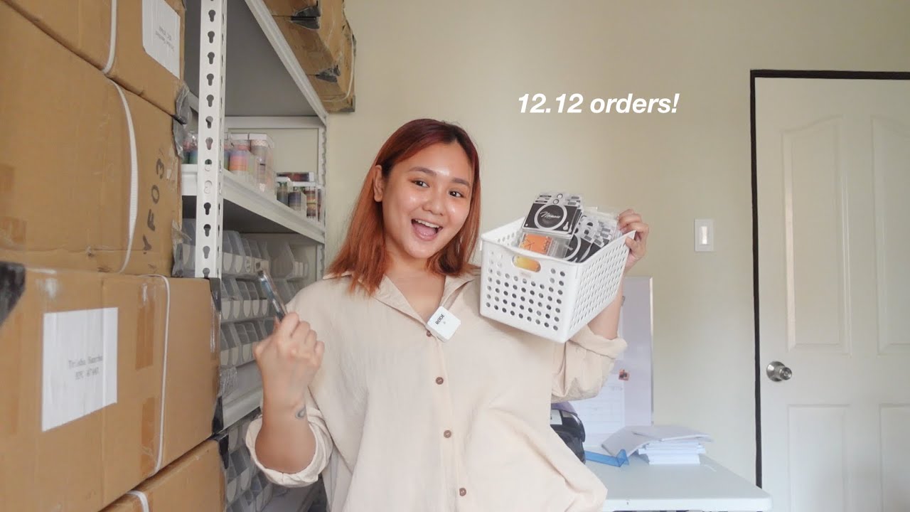 business talk + packing 12.12 shopee & lazada orders - YouTube
