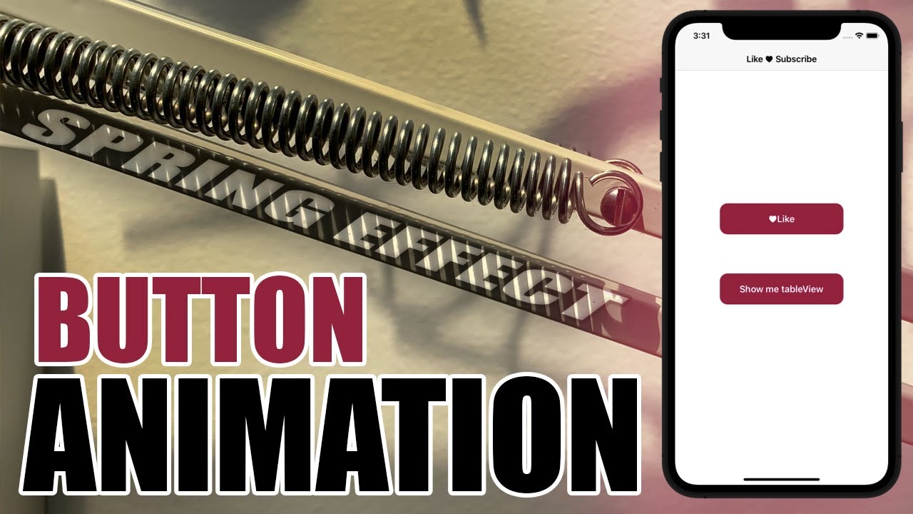 Swift tutorial - Button Animation (spring effect) / Создание анимации ...
