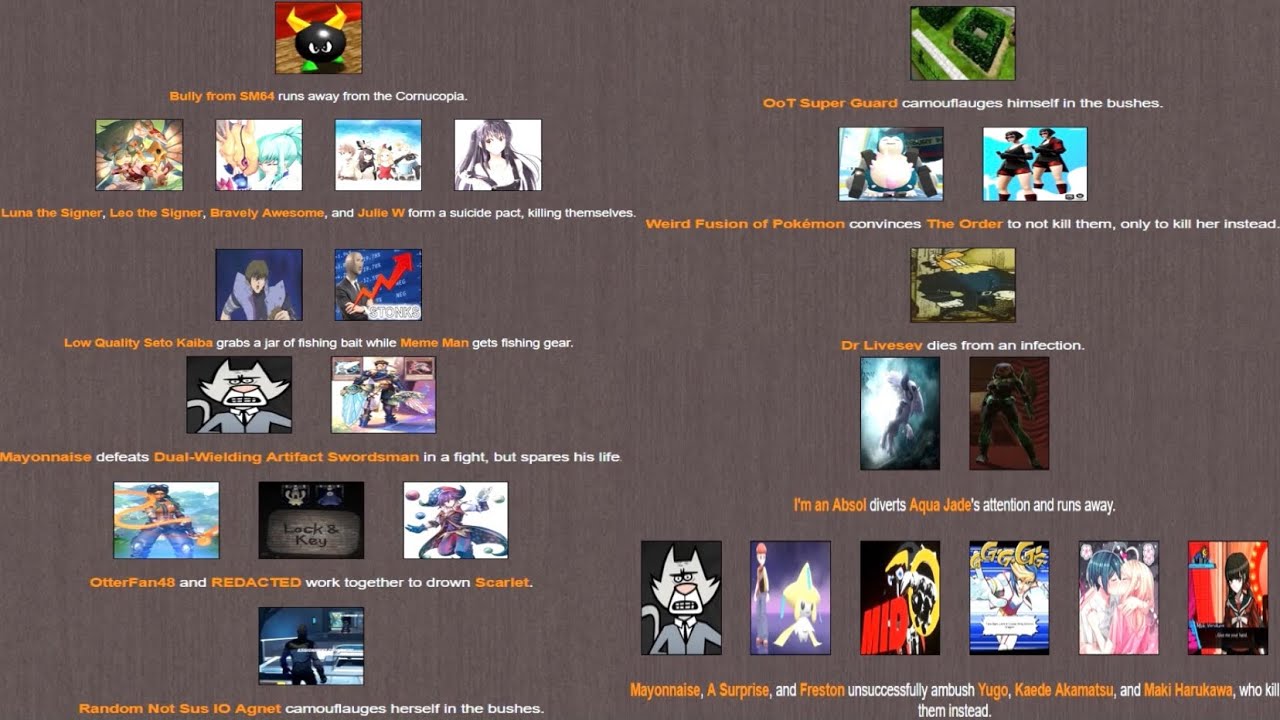 A crazy game of Brantsteele Hunger Games Simulator! - YouTube