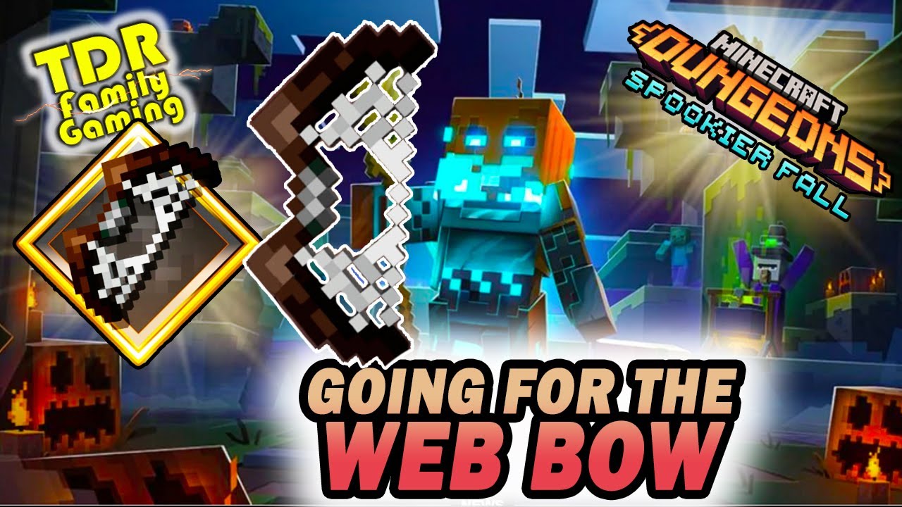 WEB BOW! Minecraft Dungeons SPOOKIER FALL EVENT TRIAL 2021 - YouTube