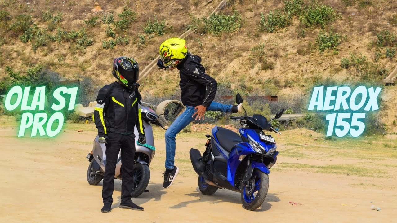 OLA S1 Pro VS Yamaha Aerox 155 Drag Race / Top End Race || MotoNation ...