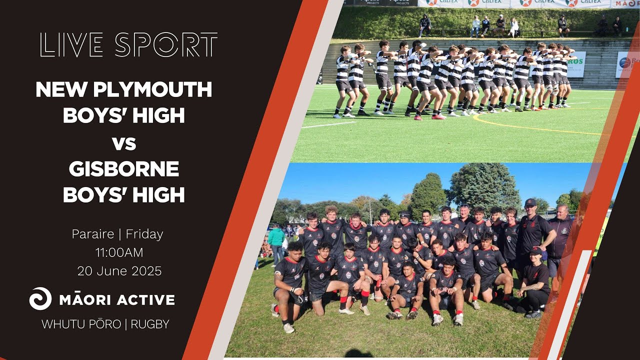 Super 8 Rugby First XV 2025 | New Plymouth Boys' High v Gisborne Boys ...
