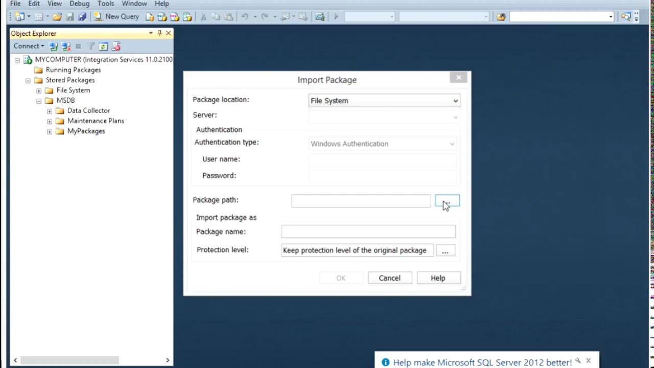 Deployment by using import package option - YouTube
