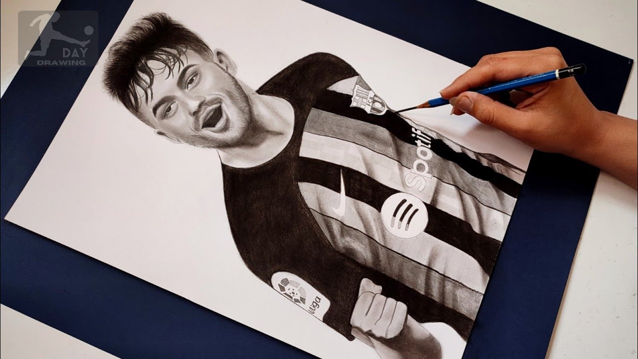 Drawing PEDRI Gonzales in Barcelona 2022 || Design PEDRI goal to Inter ...