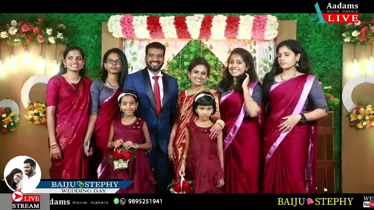 Baiju Mathew + Stephy John Wedding Day Youtube Streaming By Adam Movie ...