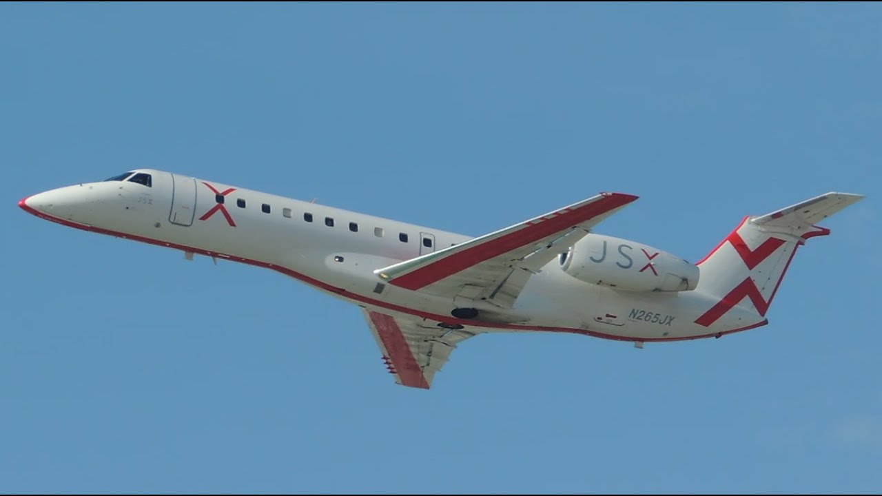 JSX Embraer ERJ-135 [N265JX] takeoff from BUR - YouTube