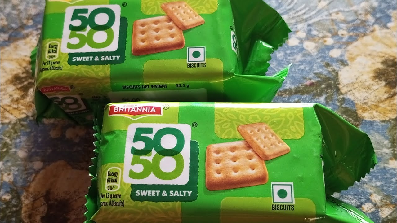 Britannia 50-50 sweet and salty biscuit 🍪 Opening & satisfying Video # ...