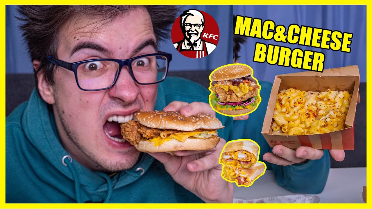KFC mac&cheese BURGER - YouTube