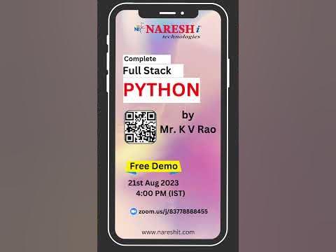 Free Demo on Complete Full Stack Python By K.V.Rao - YouTube