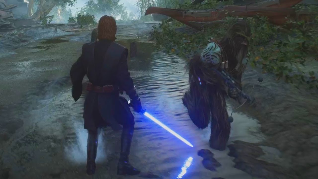 Anakin Skywalker fights droids on Kashyyyk in Star Wars Battlefront II ...