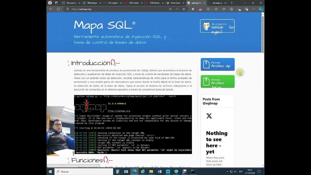 Descarga e Instalación del software para las pruebas SQLMap en Windows ...