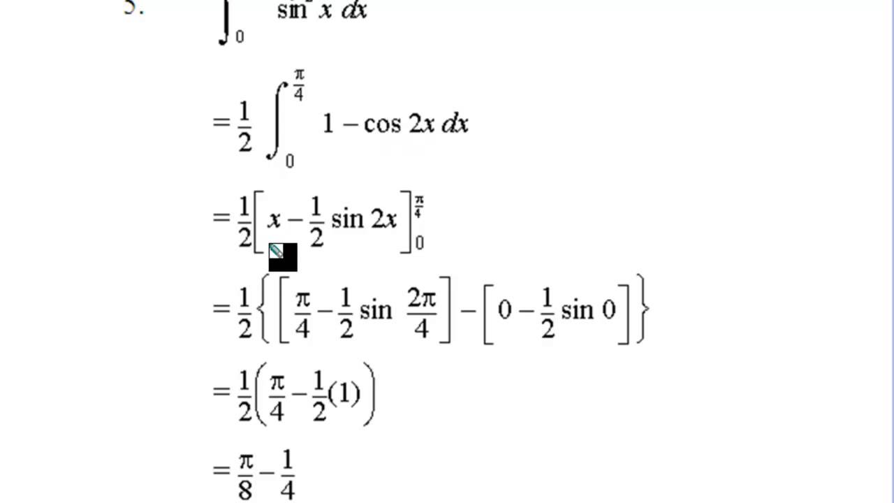 Integration Of Sinx And Cos X Squared YouTube