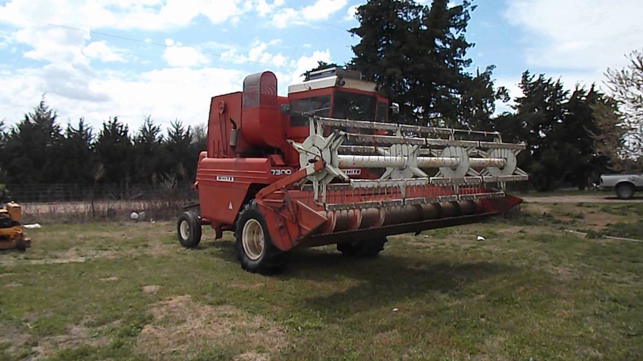 White Model 7300 Combine - YouTube