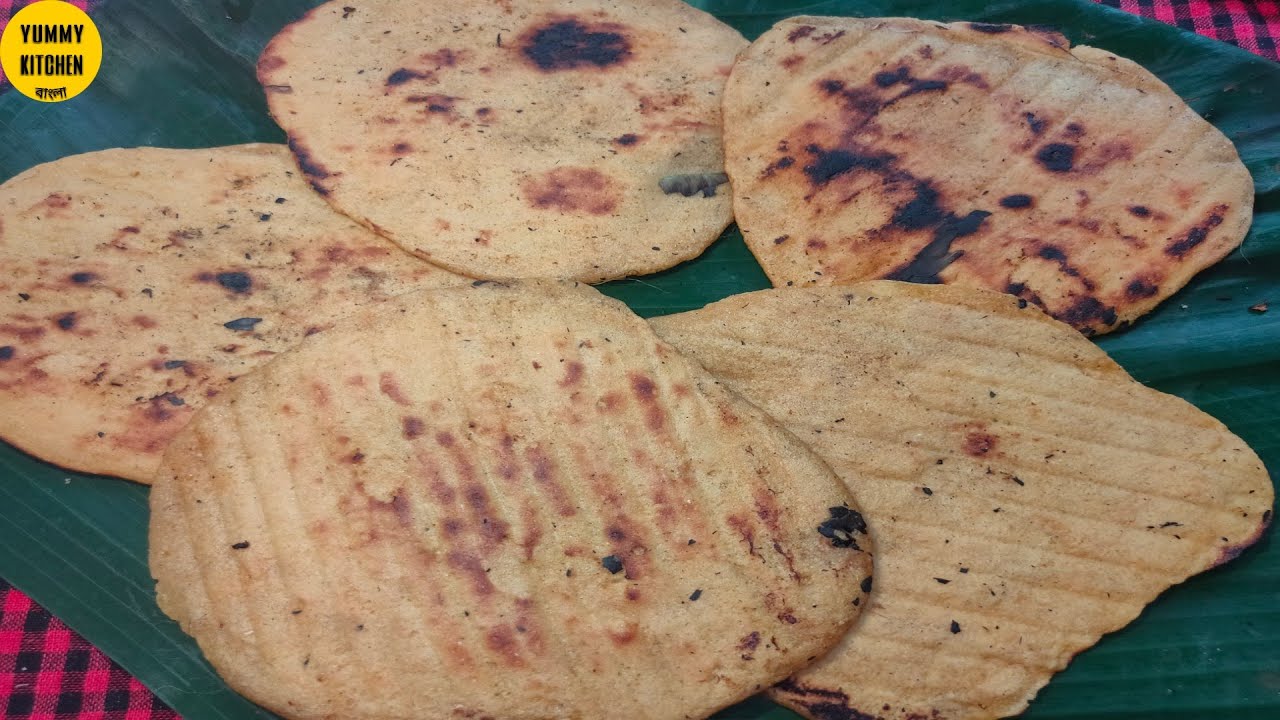 কলা পাতাই তালের রুটি | তালের রুটি | Taler Ruti | Bangladeshi Taler Roti ...