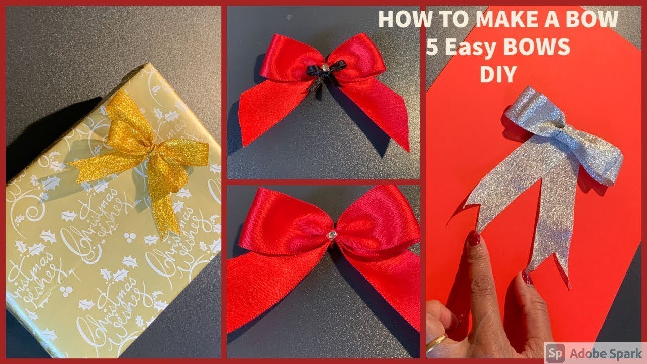 4 Easy Bow Making for beginners | How to Make a Perfect Bow | DIY Bow ...