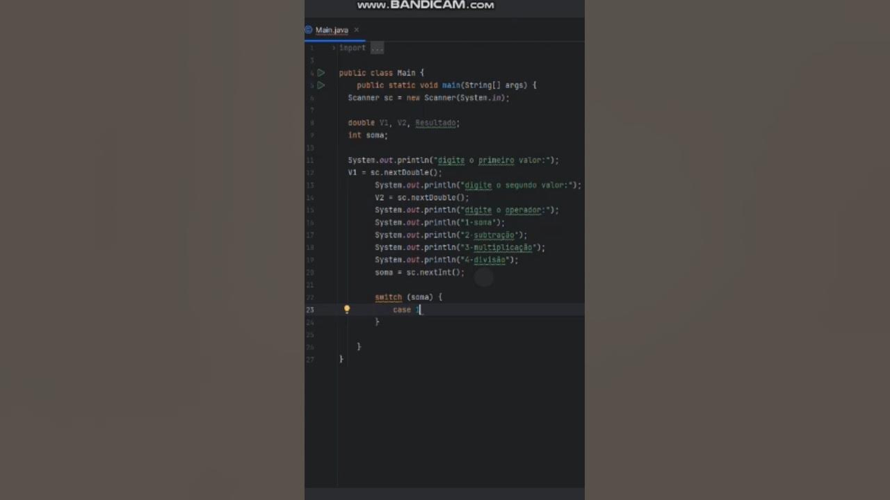 programando uma calculadora em Java - YouTube