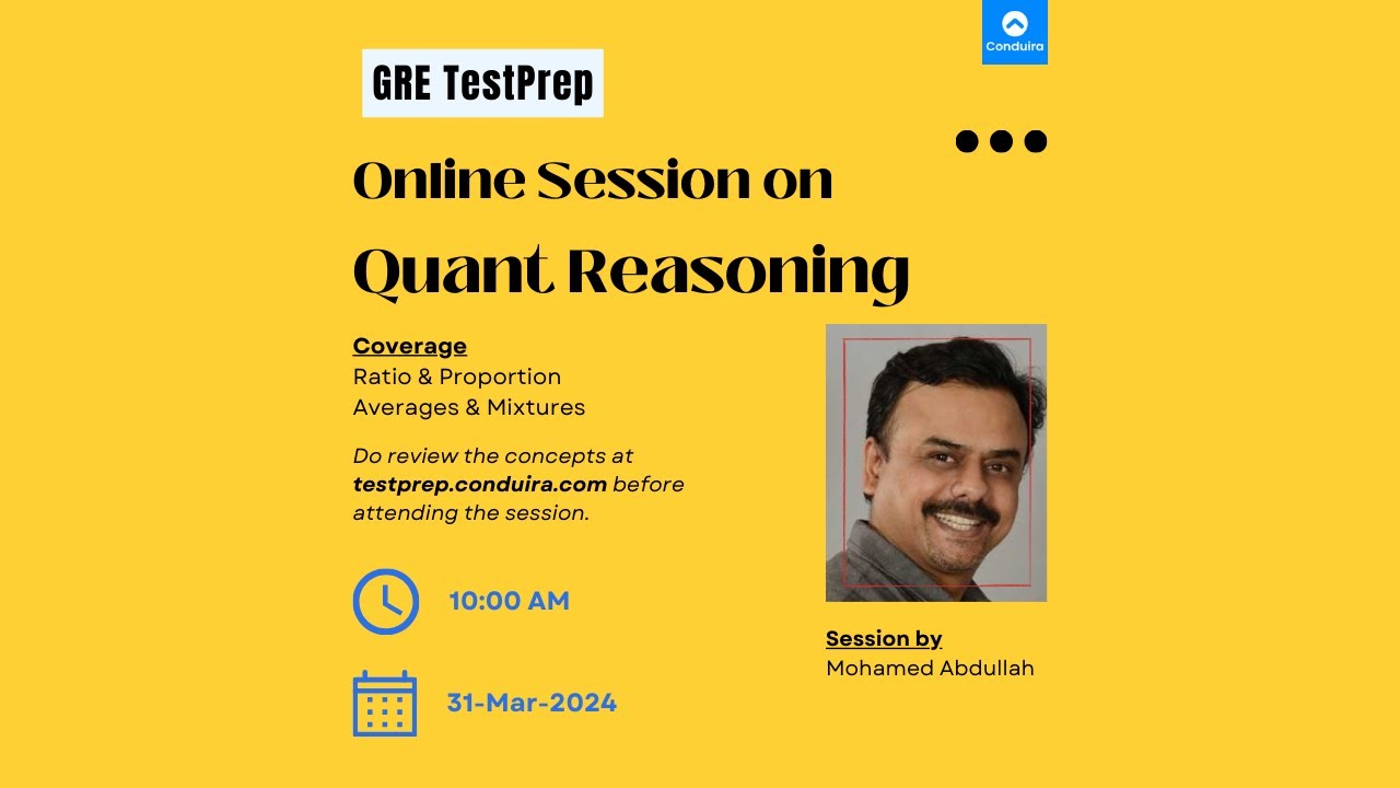 GRE - Quant Reasoning - Ratio, Proportion, Averages & Mixtures - YouTube
