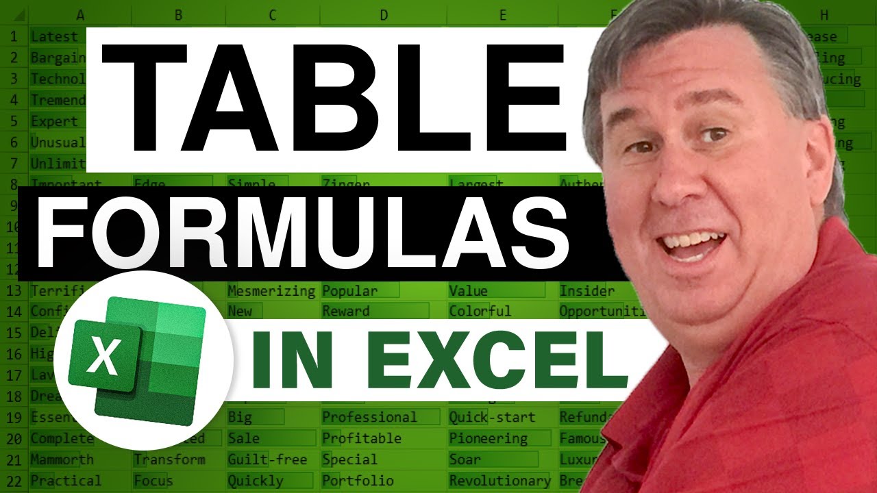 Excel in Depth - Table Formulas: Episode 1237 - YouTube