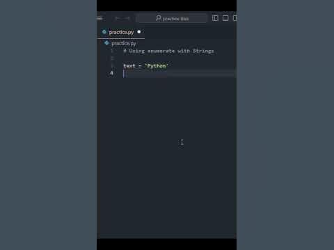 using enumerate with strings |#python #pythonprogramming #coding #learnpython # ...