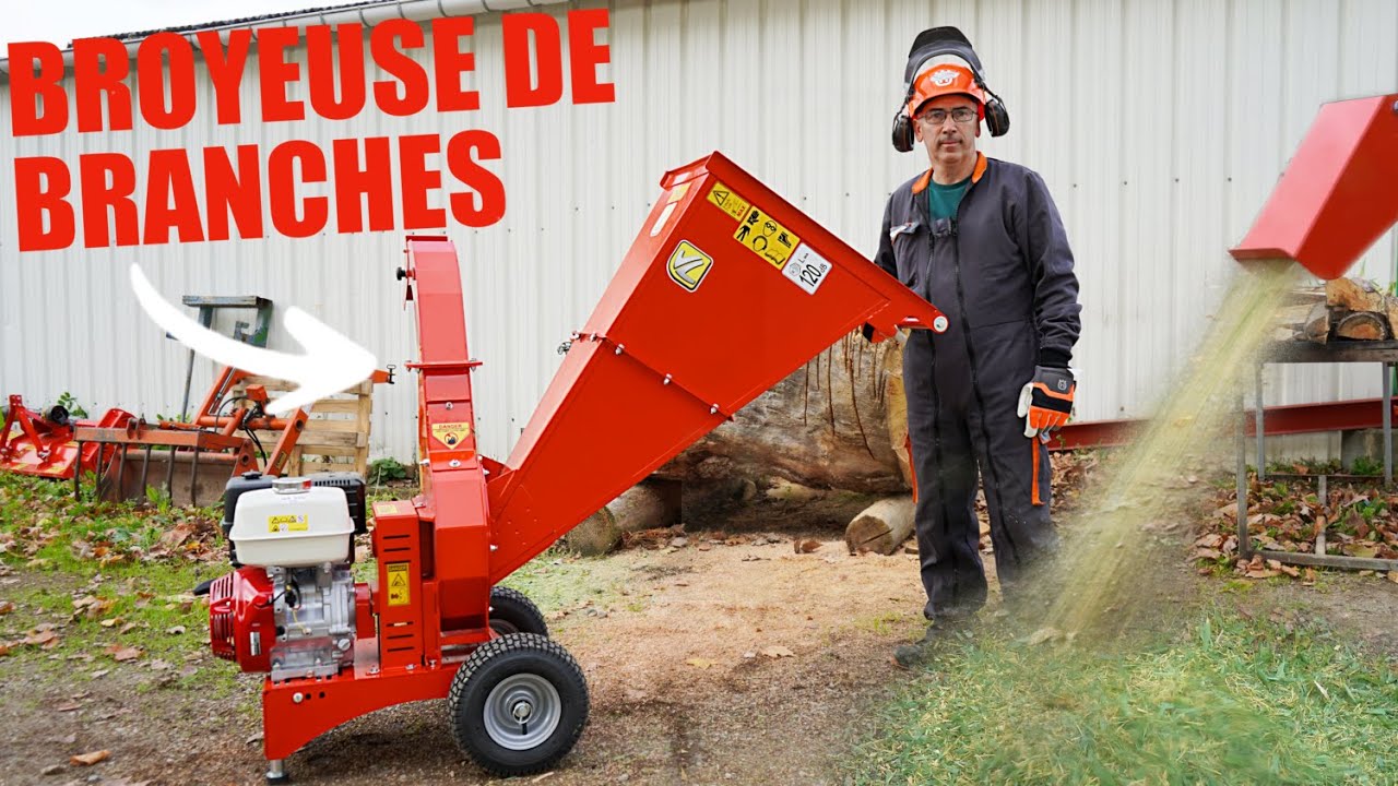 Présentation et tuto d'utilisation d'une BROYEUSE DE BRANCHES - YouTube