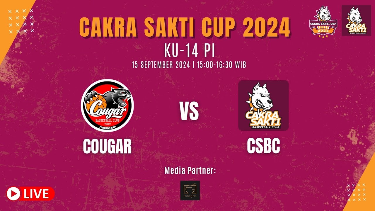 [CAKRA SAKTI CUP 2024] COUGAR VS CSBC KU-14 PUTRI - YouTube