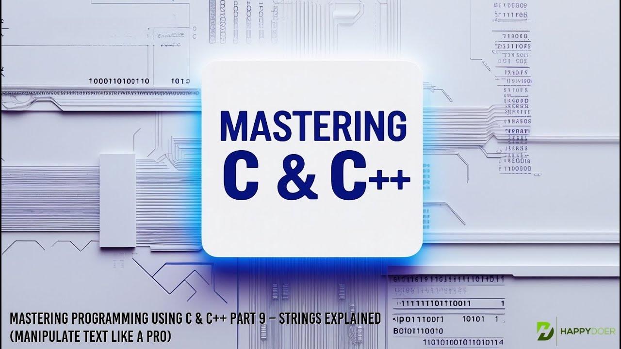 Mastering Programming Using C & C++ Part 9 - Strings - YouTube