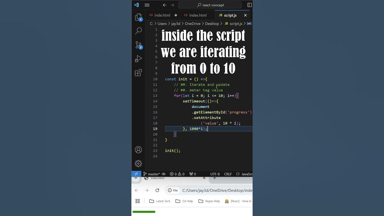 Most Asked #javascript #interview Question #beginners | Progress Bar Using #html Meter Tag - YouTube