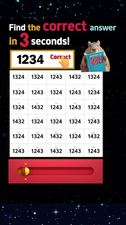 1234 Take on the challenge! #Quiz #ShortsGame #QuickThinking #BrainTraining #ShortsQuiz # ...