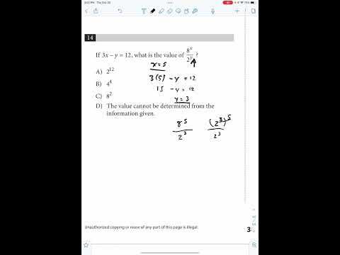 SAT Practice Test #1 Hardest Math Problems — Test Taking Techniques Pt ...