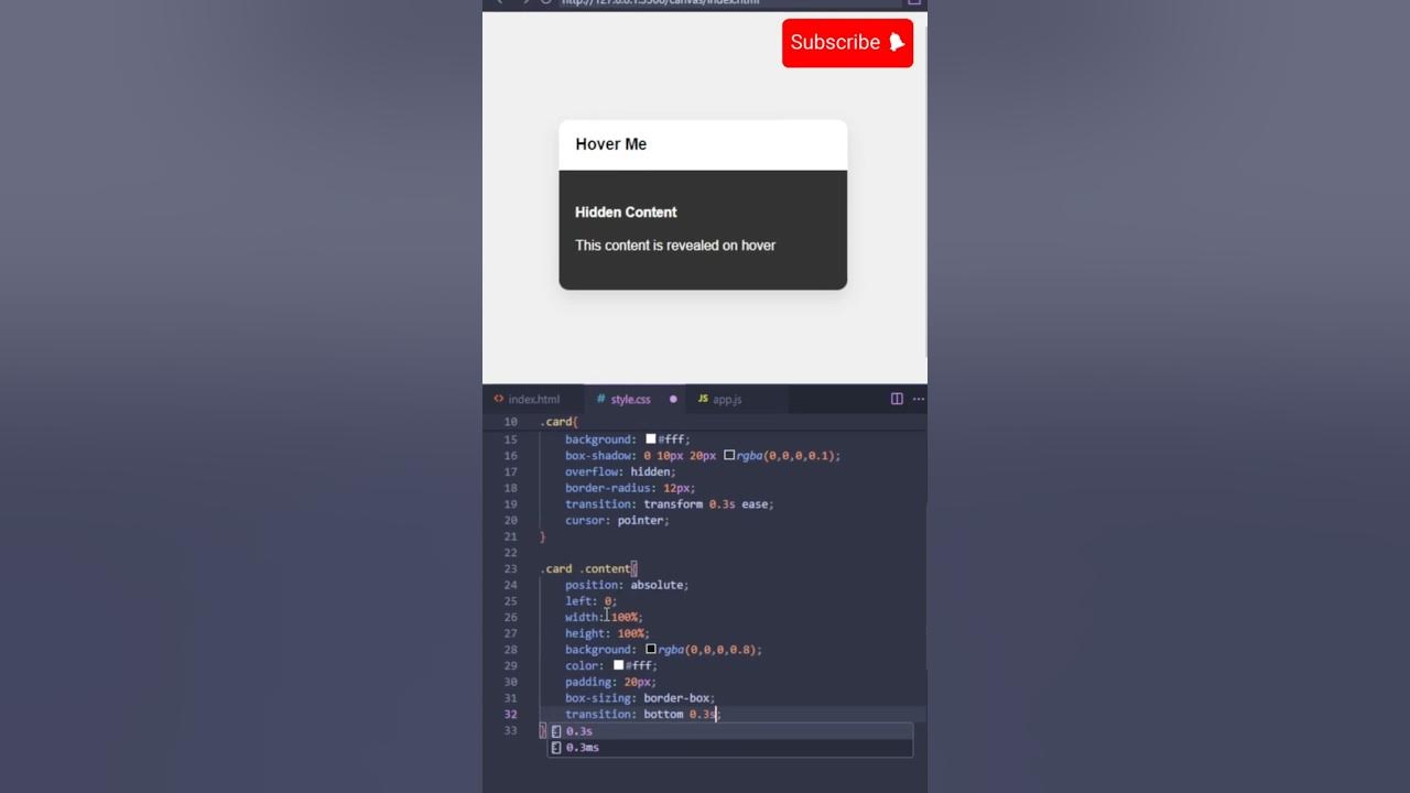🔥CREATE AMAZING Card Hover Reveal Content only with CSS🔥 - YouTube