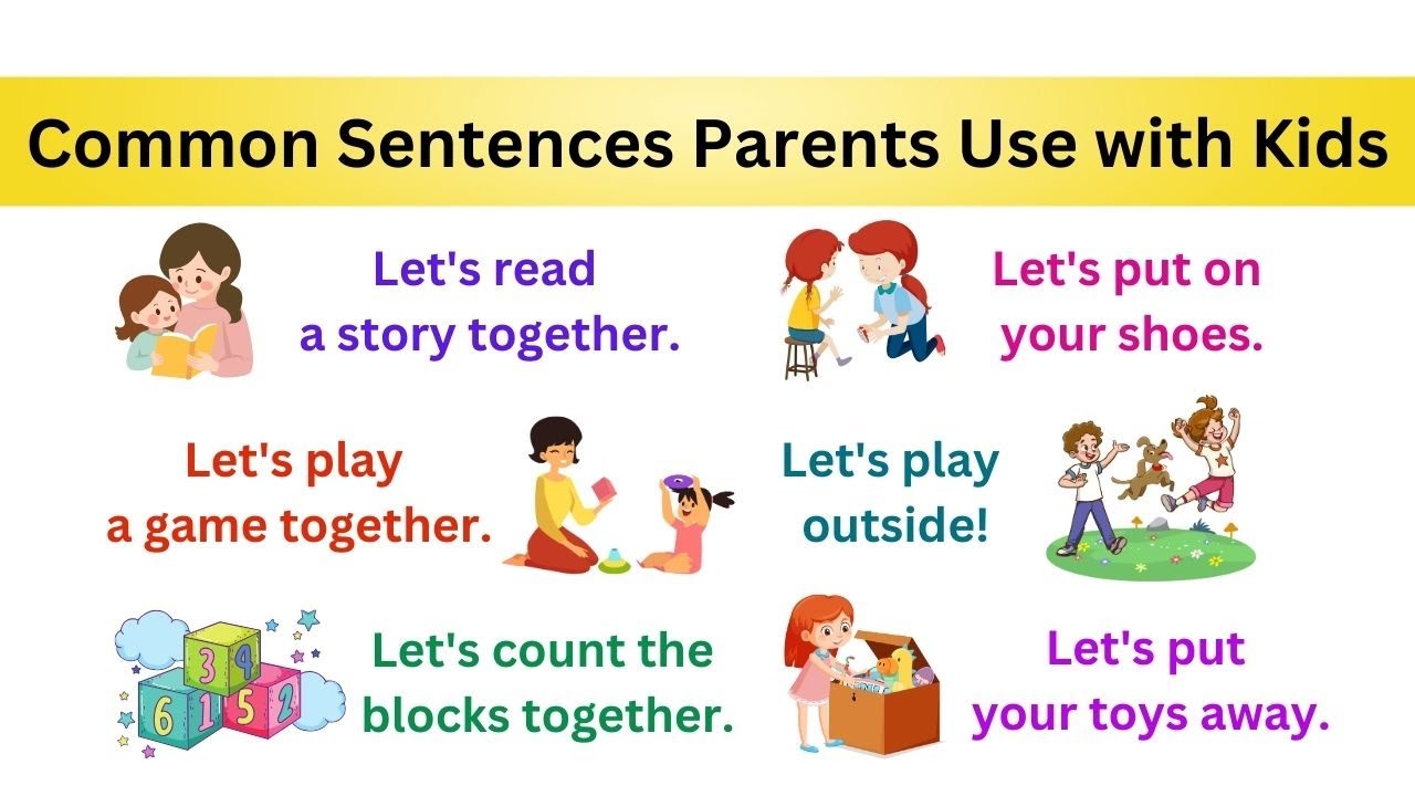 Learn Common English Sentences Parents Use with Young Children - YouTube