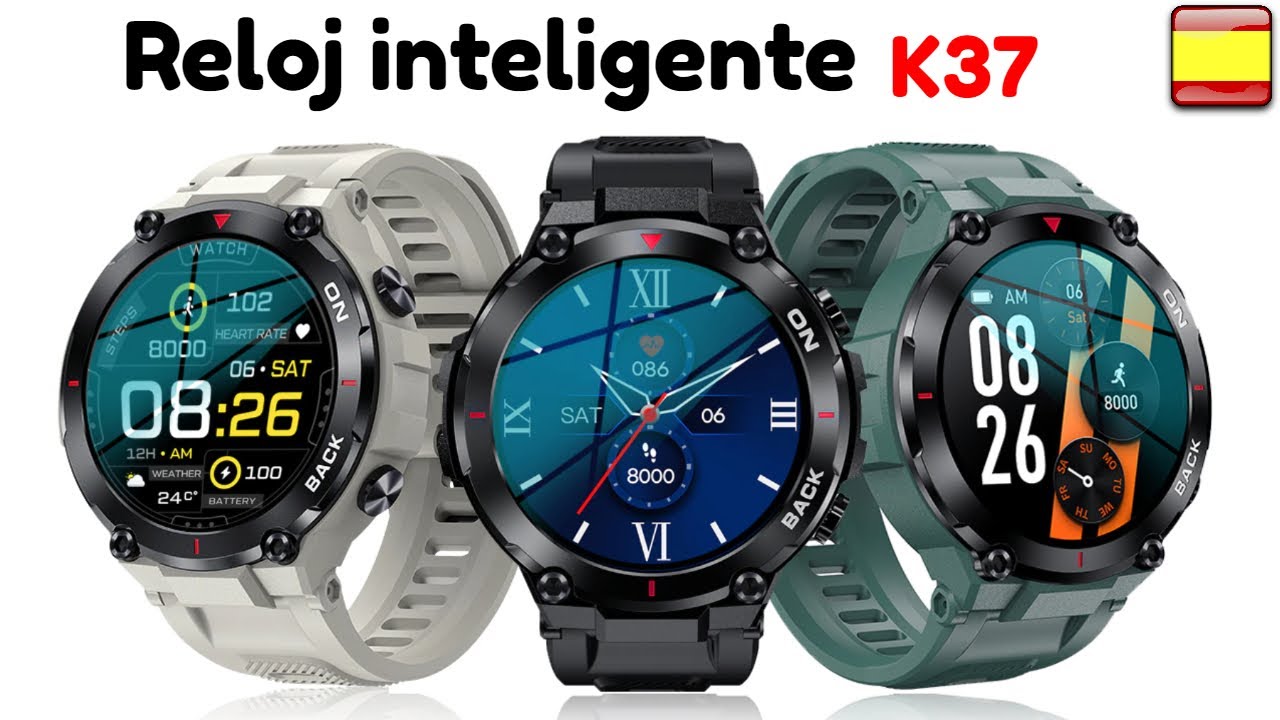 NUEVO reloj inteligente K37⌚Mejora al K22? - YouTube