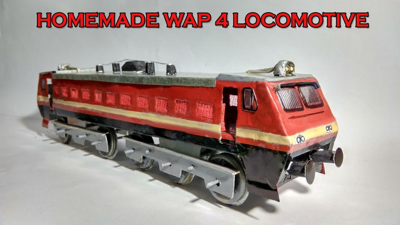 How to make a electric train engine at home | using dc motor | wap 4 ...