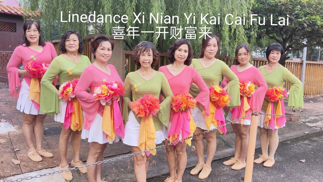 Xi Nian Yi Kai Cai Fu Lai (喜年一开财富来）Linedance - YouTube