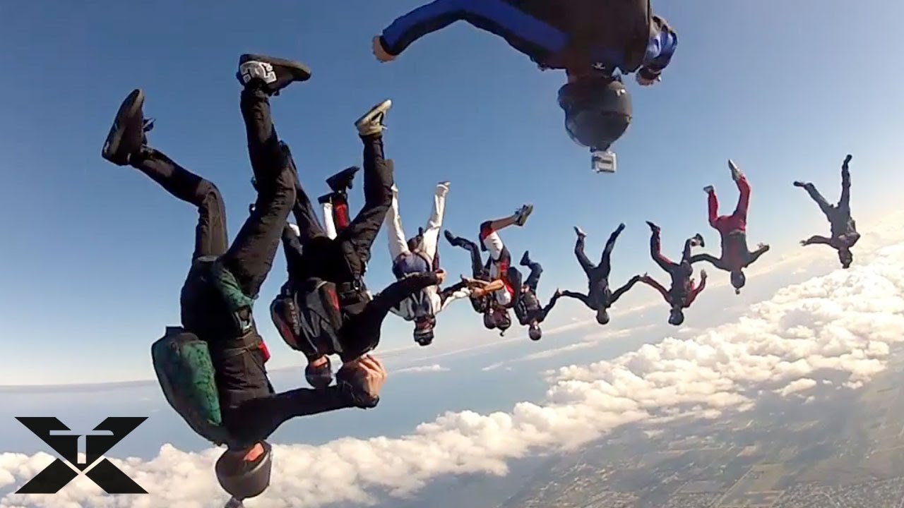 Skydive Record Attempt - Practice Jumps - YouTube