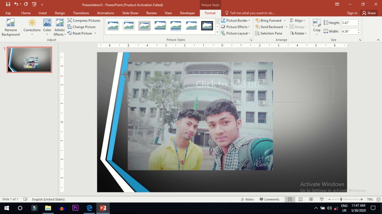 Ms Power Pointbangla Tutorial 9picture Add Youtube