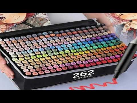 24/36/48/60/80/120/168/262 Colors Alcohol Drawing Markers Dual Tip ...