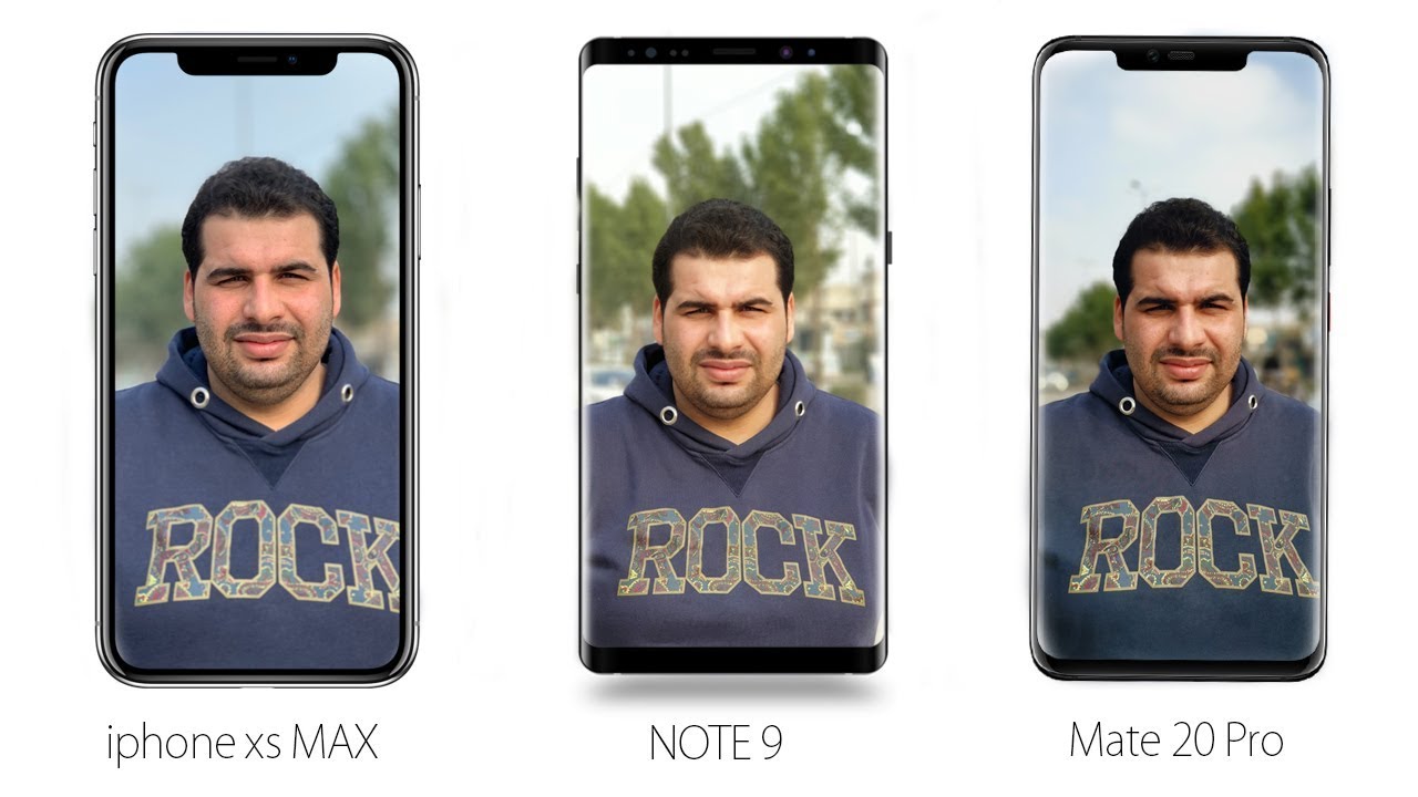 حرب الكاميرات المقارنة الصعبة | iphone xs max vs mate20 pro vs note 9 - YouTube