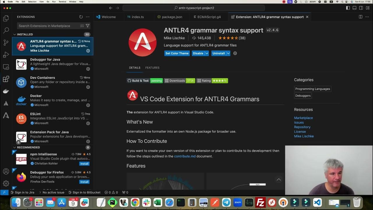 ANTLR4 in Typescript project in Visual Studio Code - YouTube