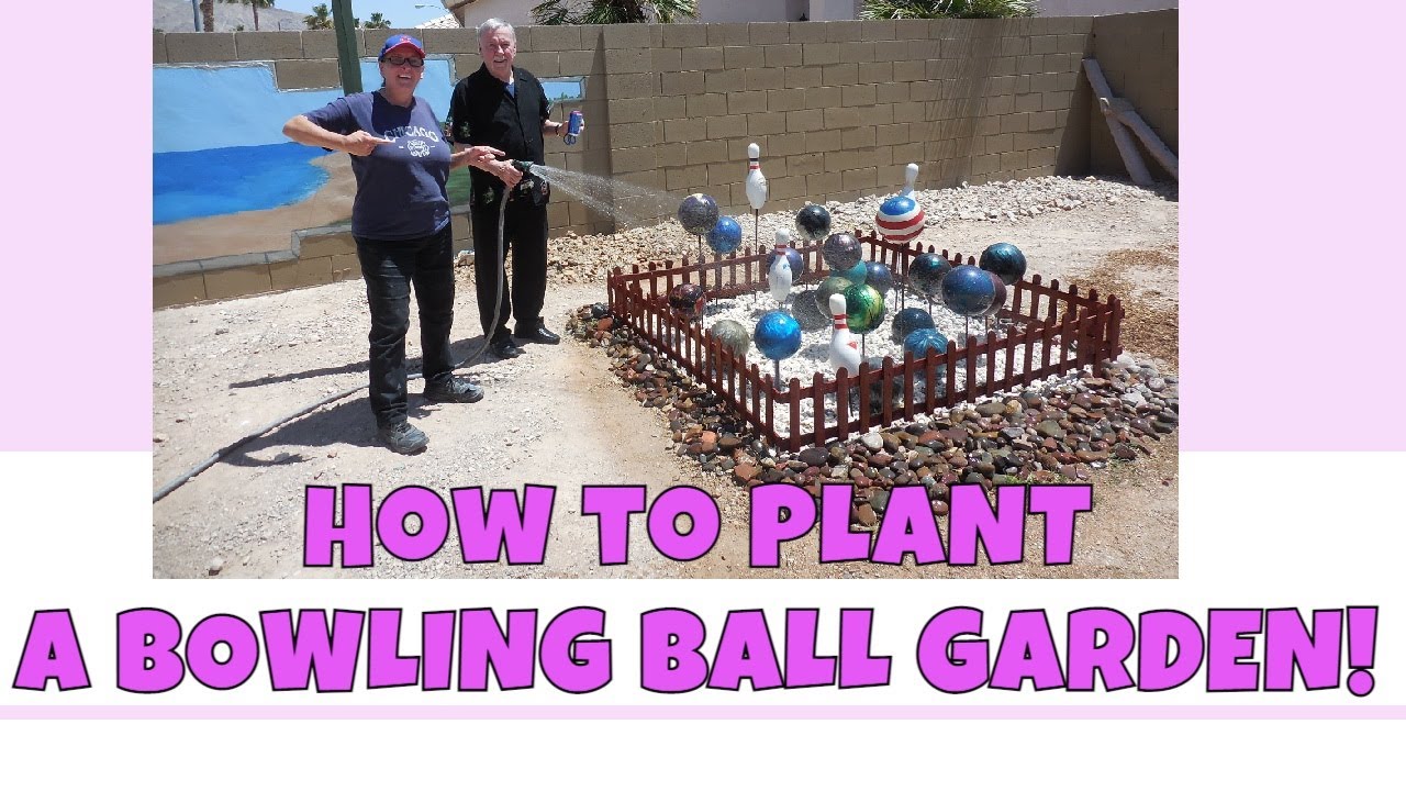 (HOW TO) Plant a BOWLING BALL GARDEN! Awesome Yard Art - YouTube