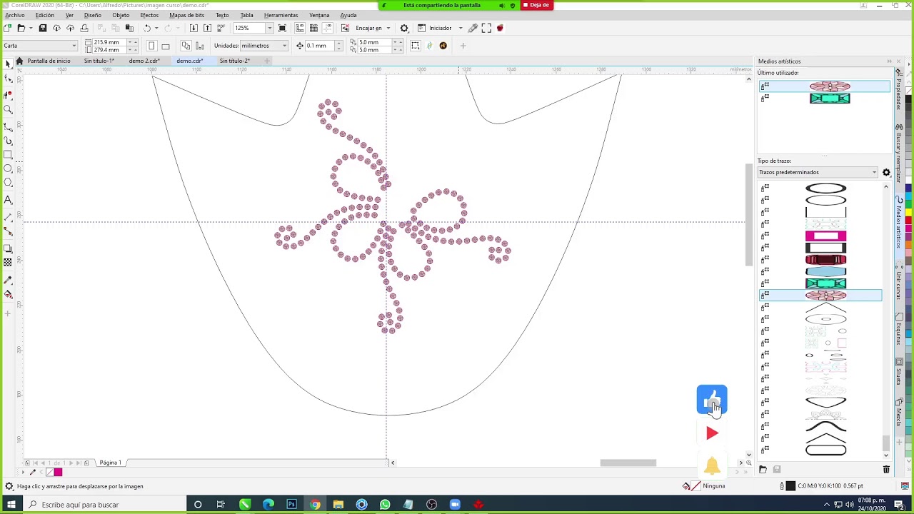 Diseño de transfer (pedrería) en CorelDraw 2020!!! - YouTube
