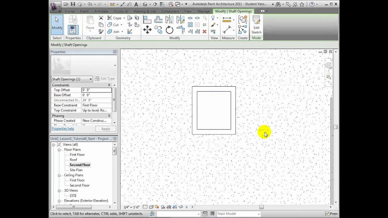 Revit Architecture - Creating an Elevator - YouTube