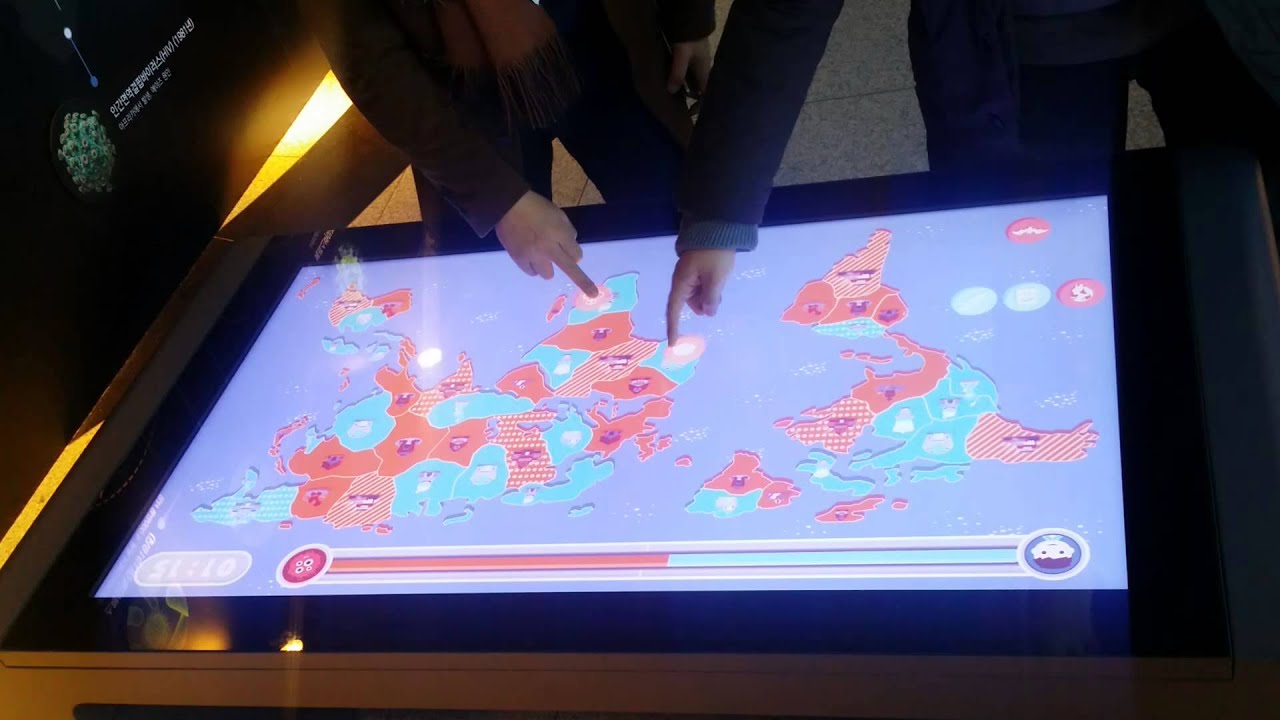 [Multi Touch Table] Gwacheon Science Museum Multi Touch Table - YouTube