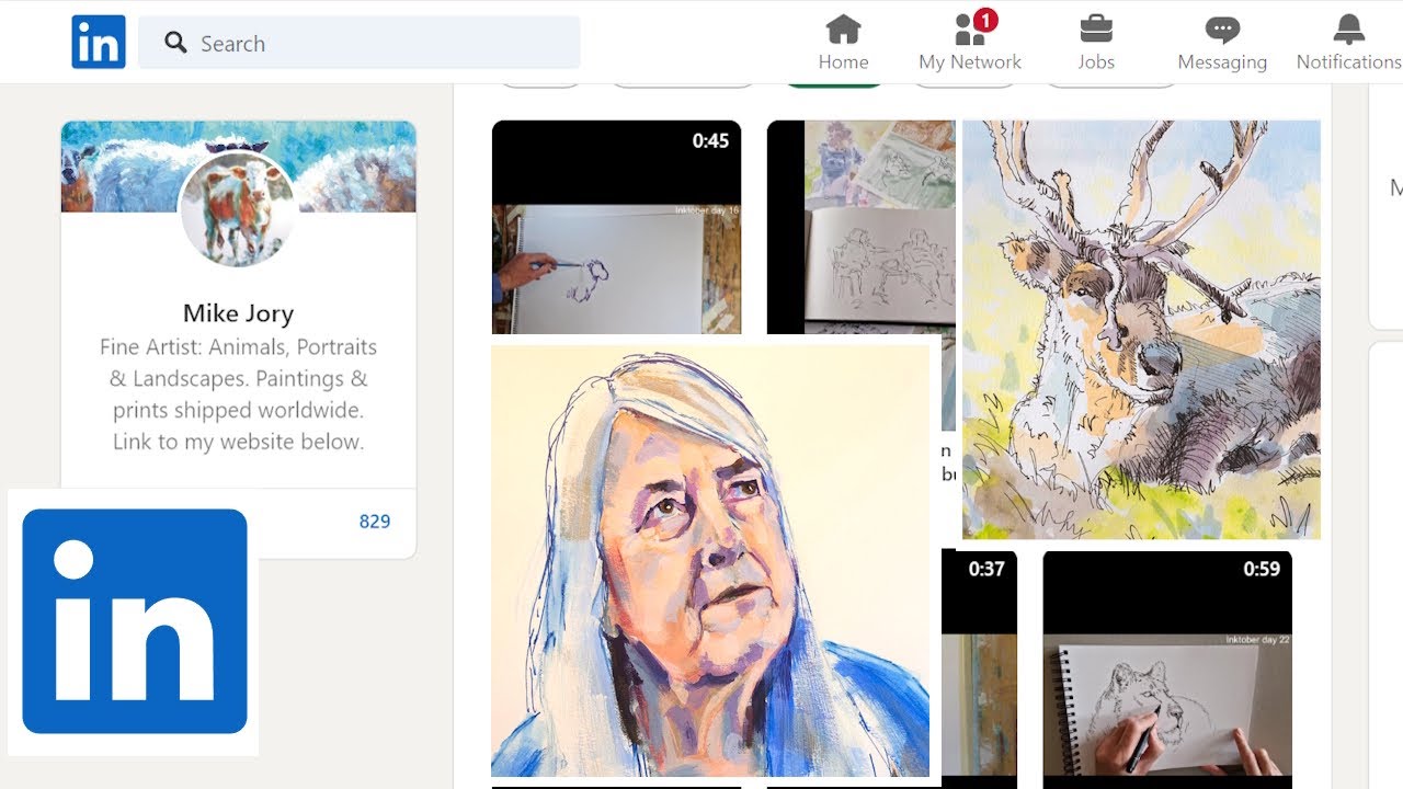 How to promote art on LinkedIn part 3 - YouTube