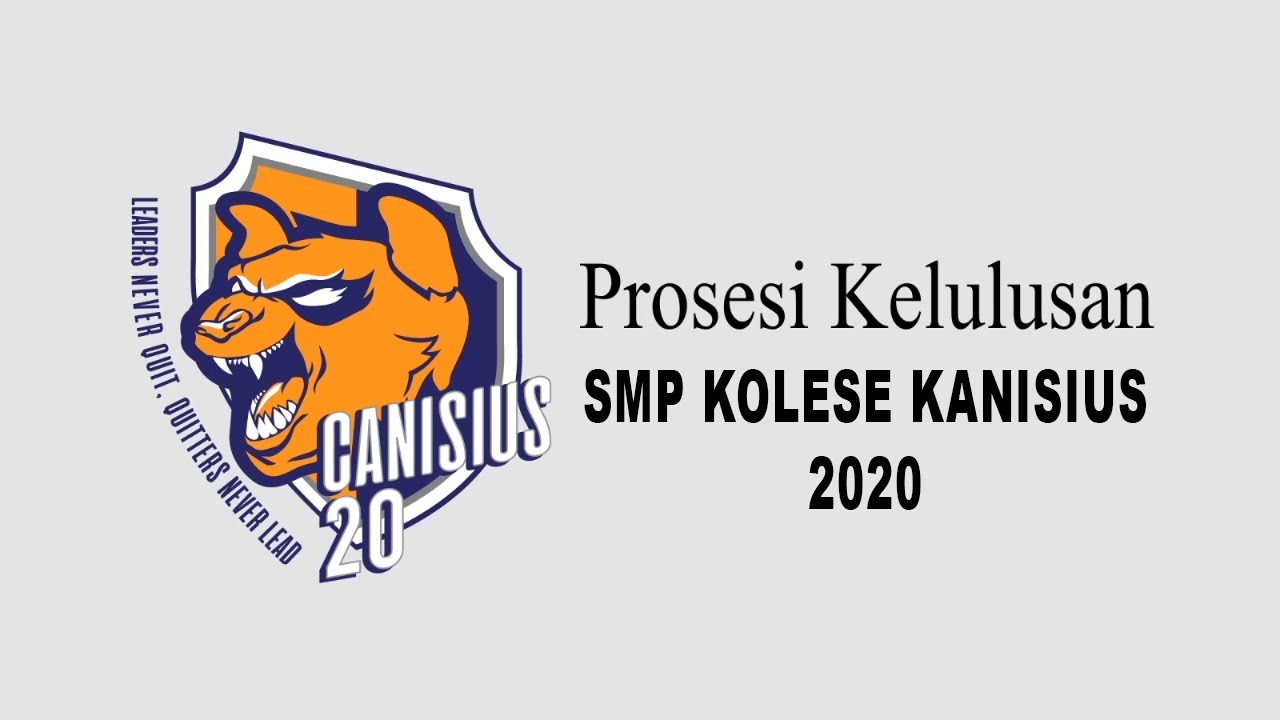 Prosesi Kelulusan SMP Kolese Kanisius 2020 - YouTube
