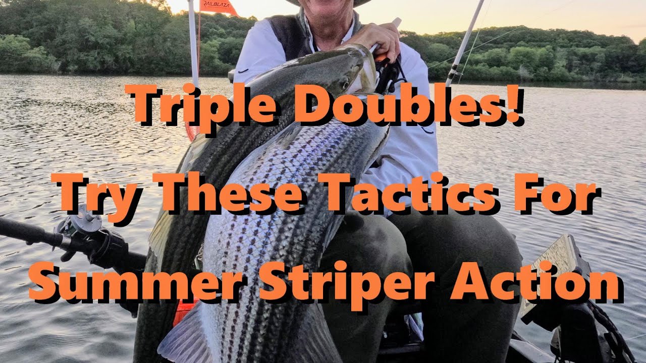 Triple Doubles! Try These Tactics For Summer Striper Action - YouTube