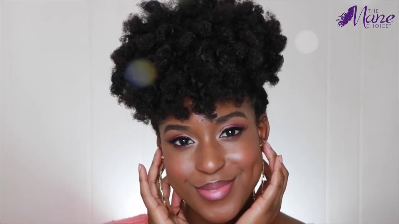 Curly Frohawk on 4C Hair with Perm Rods ft. Pink Lemonade Collection ...